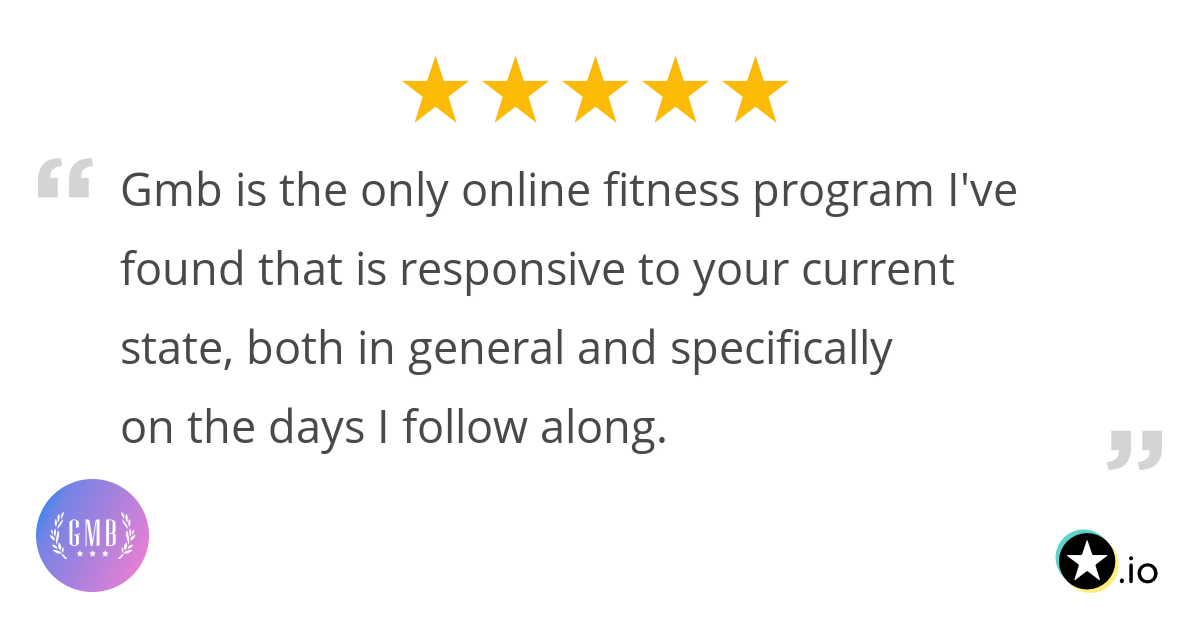 GMB Fitness Reviews - Read 279 Genuine Customer Reviews | gmb.io